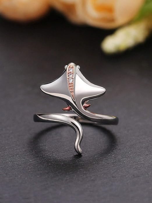 Cute Sting Ray Ring – Purple Secret